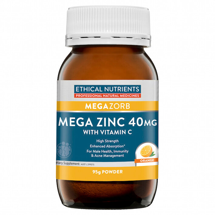 Megazorb Mega Zinc 40mg with Vitamin C | Ethical Nutrients | The ...