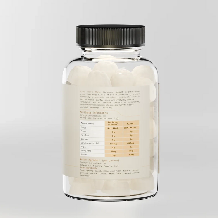 Lions Mane Gummies 500mg | Apollo Nutraceuticals | The Vitamin Outlet
