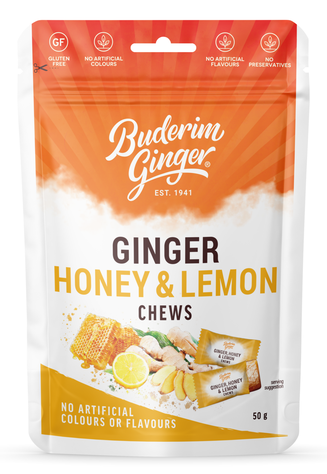 Ginger Chew Honey | Buderim Bioactive Ginger | The Vitamin Outlet